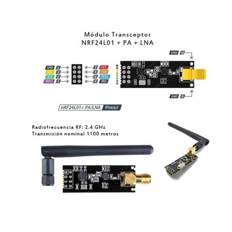 Modulo NRF L PA LNA GHz SPI Km Con Antena