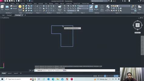 3d Autocad Revolve Command Youtube