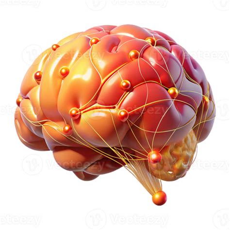 Elegant Vintage A Holographic Projection Of A Human Brain Intricate