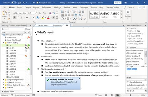 Outliner Software And Document Organizer For Ms Word Writingoutliner