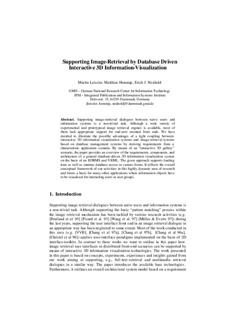 pdf supporting image retrieval by database driven interactive 3d