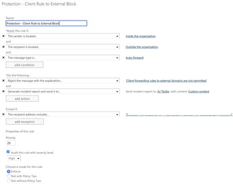 stop users from auto forwarding email to external users