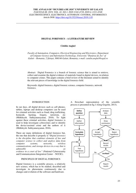 Pdf Digital Forensics A Literature Review