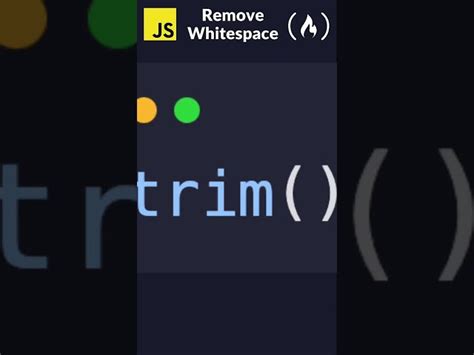 Remove Whitespace In Javascript