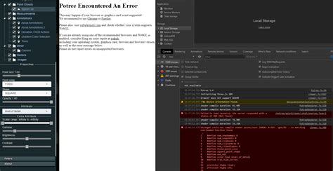 Crash In Examples Pointclouds With Fixed Point Sizing And Lod Attribute · Issue 798 · Potree