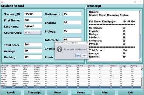 GitHub Kimnnguyen Student Data Management System Java Swing GUI Application Using NetBeans