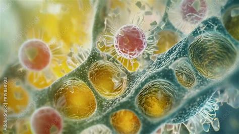 An In Depth View Of Tree Cells Captured Under A Microscope Reveals