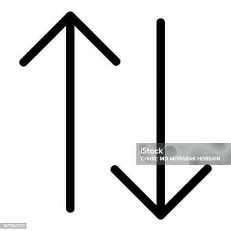 수직 위아래로 벡터 아이콘 직계 스타일 아이콘 화살표 갈매기 모양 및 방향 아이콘 컬렉션에서 흰색 배경에 격리되어 있습니다 개념에 대한 스톡 벡터 아트 및 기타 이미지