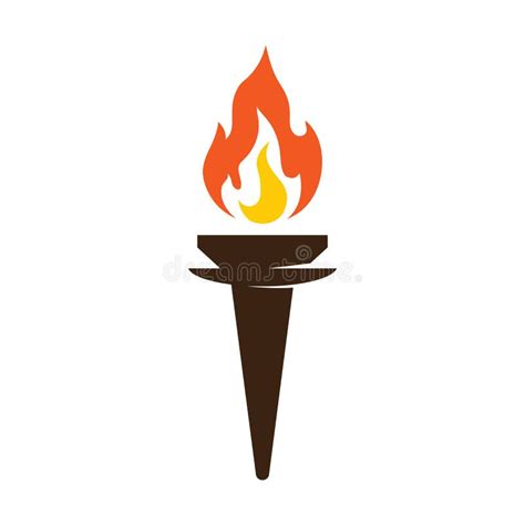 Illustration Of Torch Fire Icon Stock Vector Illustration Of Sign