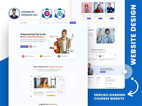 Noman Ali English Learning Courses Website Design Completely