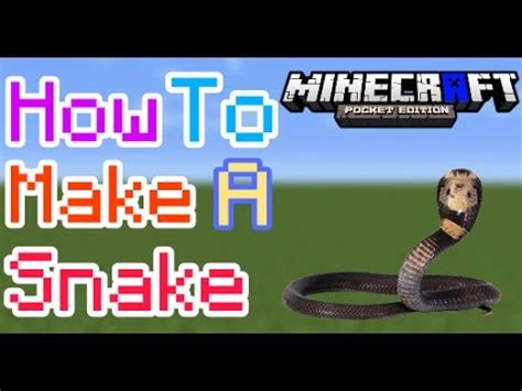 HOW TO MAKE A SNAKE IN MCPE Minecraft PE YouTube