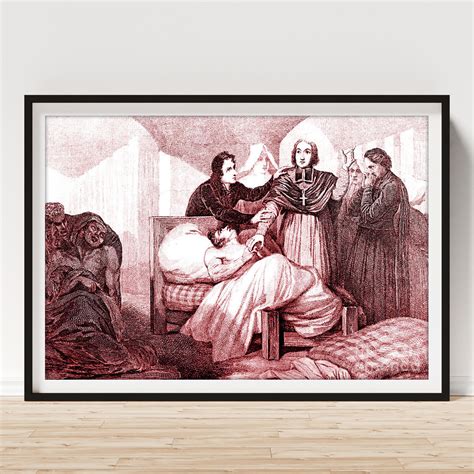 Cholera Victim Illustration 1800s Cholera Victim 1831 Wood Print By