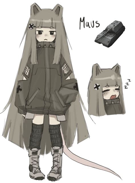 Mliko444 Original Highres 1girl Animal Ears Blunt Bangs Brown Hair Coat Long Hair