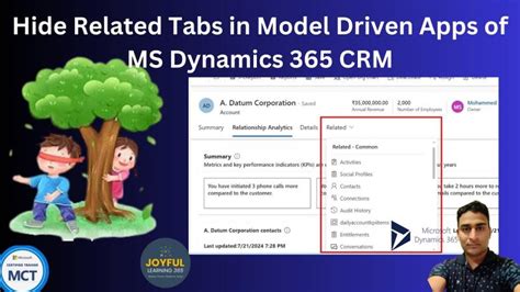 Hide Related Tabs In Model Driven App Of Ms Dynamics 365 Crm Shafiuddin Mohammed