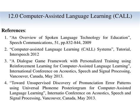 Ppt 120 Computer Assisted Language Learning Call Powerpoint