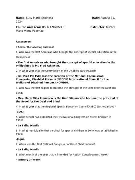 Questions Module 1 101309 Pdf Special Education Learning