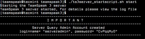 How To Install TeamSpeak Server In CentOS Linux Blimp
