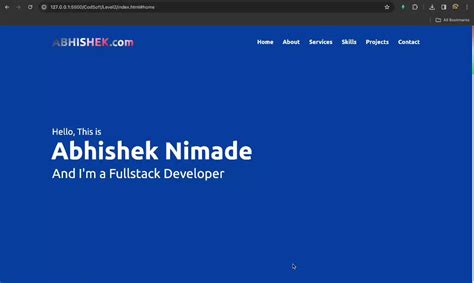 My Personal Portfolio Of Web Development Work Abhishek Nimade Posted
