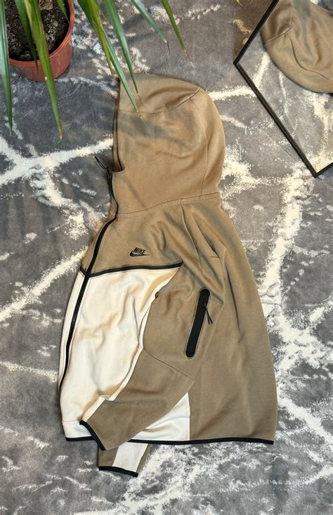 Nike Nike Tech Fleece Brown Zip Hoodie Ninja Neck Drill Grailed