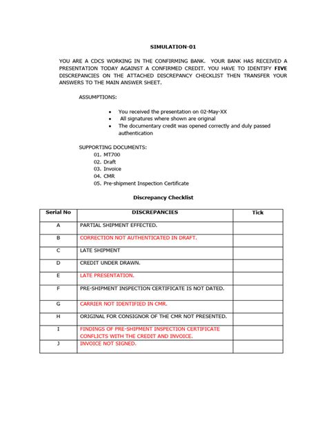 Simulation 01doc Examinationwith Answers Pdf Cargo