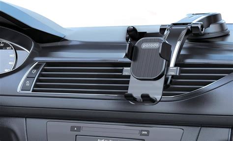 Porodo Auto Clamp Dashboard Mount Universal Design Horizontal