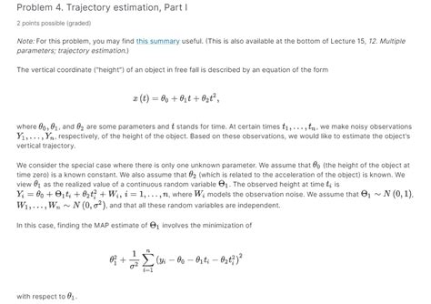 Solved Problem 4 Trajectory Estimation Part 1 2 Points