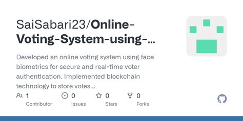 Github Saisabari23online Voting System Using Blockchain Developed