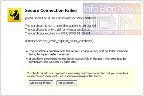 Cara Memperbaiki Error Code Sec Error Untrusted Issuer Pada Browser Mozzila