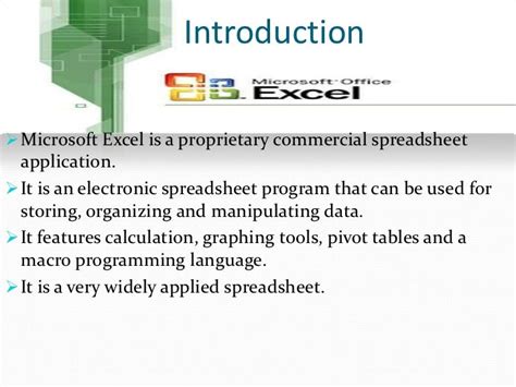 ppt on ms excel