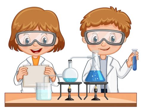 Premium Vector Babe And Girl Do Science Experiment Together