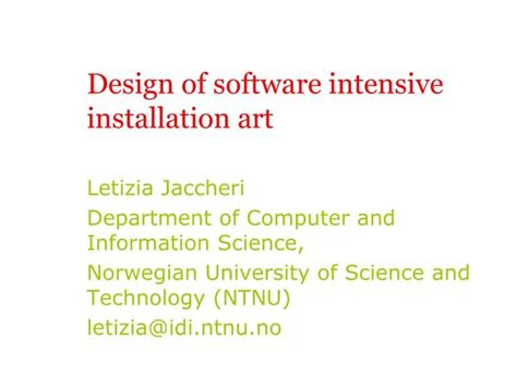 Ppt Design Of Software Intensive Installation Art Powerpoint Presentation Id 5188125