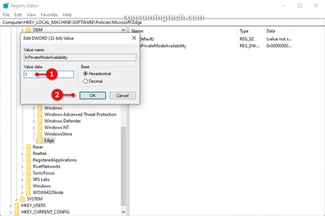How To Enabledisable Inprivate Browsing In Microsoft Edge