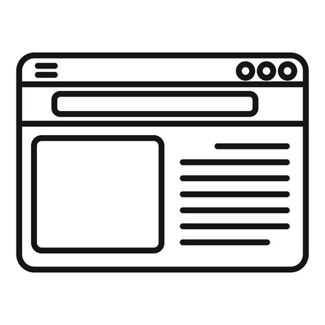 Browser Bar Icon Outline Vector Internet Window Vector Art At Vecteezy
