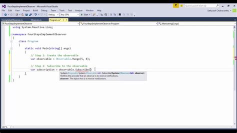 3 Rxnet There Are Four Steps To Using An Observable Implementing