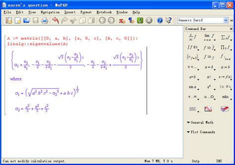 Linear Algebra Roots Of A Cubic Equation With Coefficients Based On Unknown Values A B
