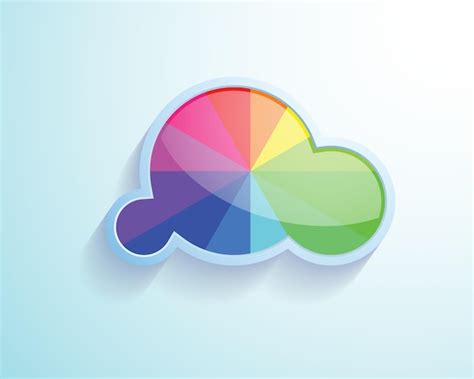 단순히 평면 무지개 구름 벡터 일러스트 레이 션 프리미엄 벡터