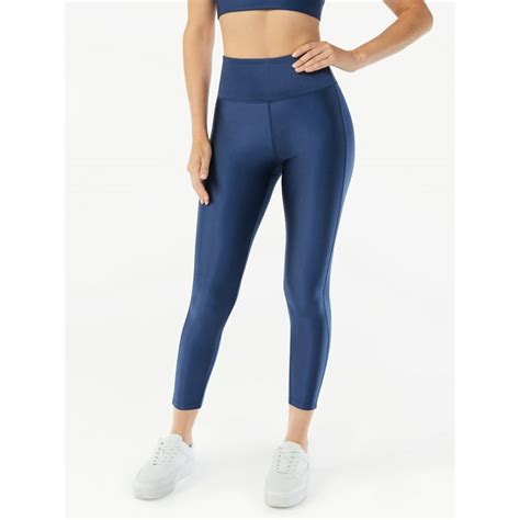 Sofia Active By Sofia Vergara Womens Ribbed Shine 25 Leggings