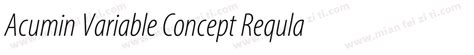 Acumin Variable Concept Requla免费下载 在线字体预览转换 免费字体网