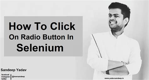 How To Select Radio Button In Selenium Webdriver