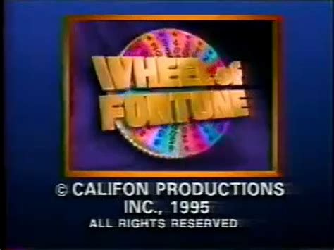 Wheel Of Fortune Califon Proudctions Inc 1995 By Jdwinkerman On