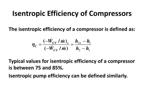 Compressor Isentropic Efficiency Calculation At Samuel Moysey Blog