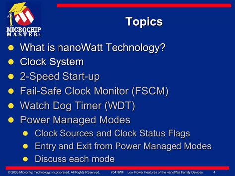 Microchip Nanowatt Technology Ppt