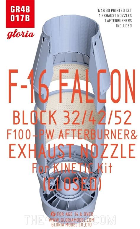 F 16 Block 32 42 52 F100 Pw Afterburner And Exhaust Nozzle Closed