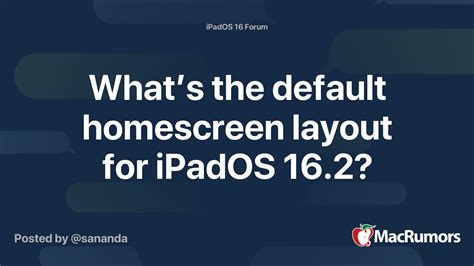 Whats The Default Homescreen Layout For Ipados 162 Macrumors Forums