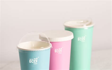 New Truly Eco® Pastel Cold Cups Cool Colourful And Compostable