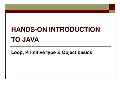 Ppt Java Programming Basics Looping And Data Types Guide Powerpoint
