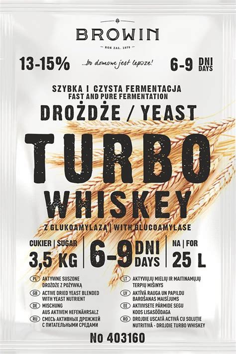 Puurmaken Whiskey Turbo Gist Voor 25L 13 15 Bol Com