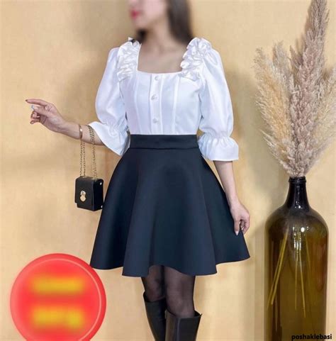 مدل بلوز دامن مجلسی کوتاه دخترانه