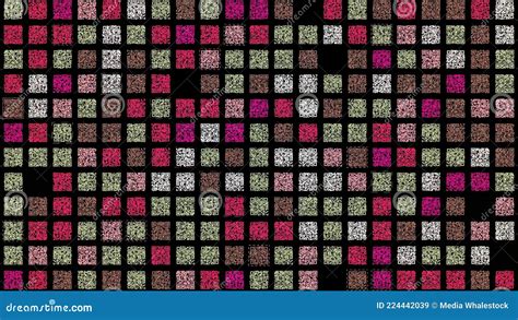 Pixelated Background With Many Qr Codes Flowing On Black Background