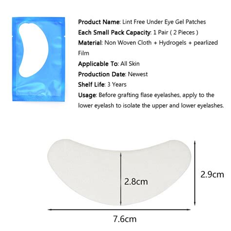 Badu Bg 50 100 чифта лепенка за удължаване на мигли хидрогелни лепенки подложки за лепенки за